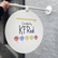 Double-Sided Round Flag Sign Design - Adroniki