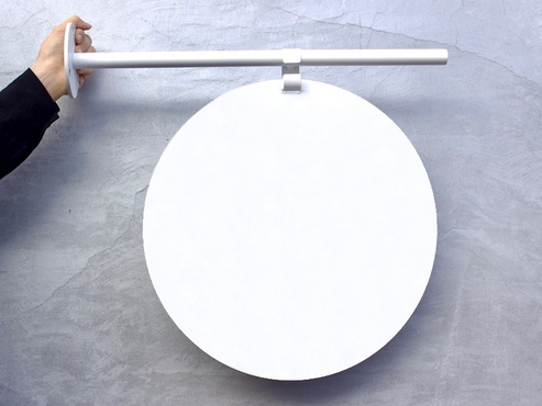 Double-Sided Round Flag Sign Design - Adroniki