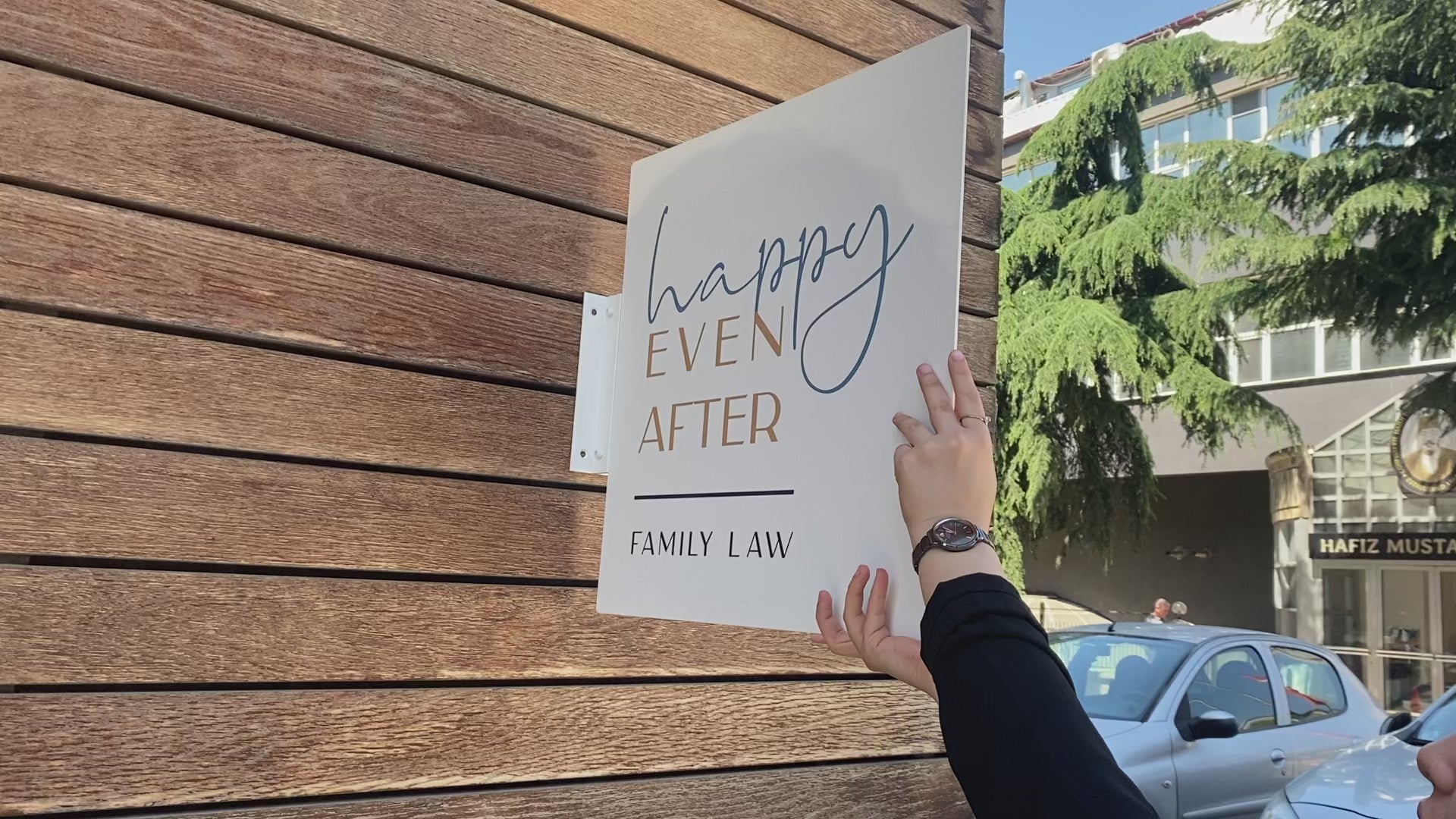 Slim Square Blade Sign – Lightweight, Double-Sided Business Sign - Adroniki